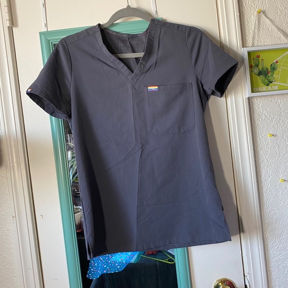 Figs | Tops | Figs Scrub Top Rainbow Pride Edition Vneck Short Sleeve ...